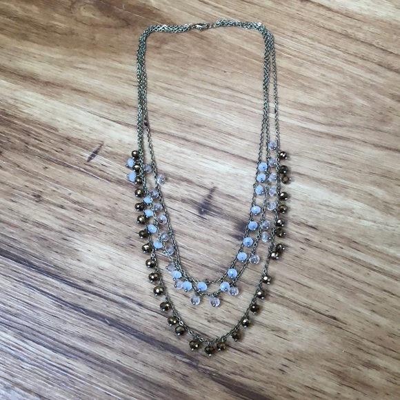 Jewelry | Layered Crystal Necklace | Poshmark